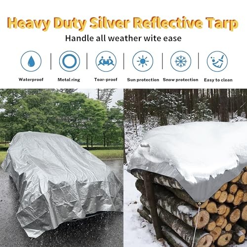 5x7 tarp,Heavy Duty Tarp 14mil Reflective Tarps 5x7FT-Finished Size ...