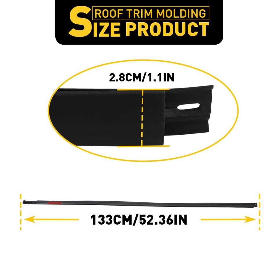 2007-2020 Toyota Tundra Double Cab Roof-Drip Molding Right & Left Side ...