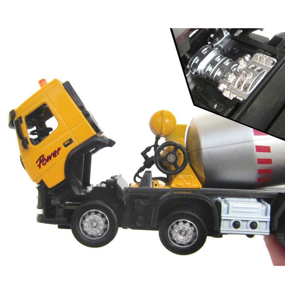 6.9" Cement Mixer Toy Truck Construction Vehicle Model Diecast Toy Car ...