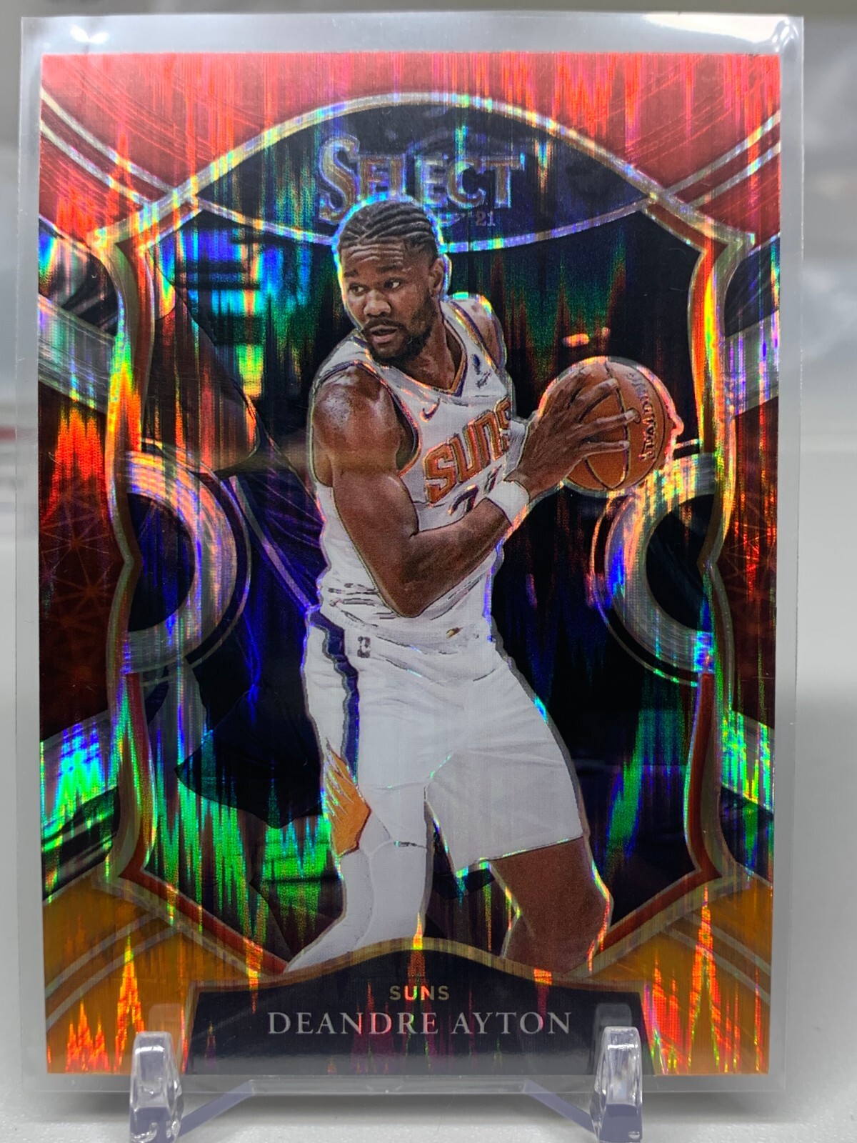 2020-21 Select Prizms Red White Orange Flash #33 Deandre Ayton | eBay