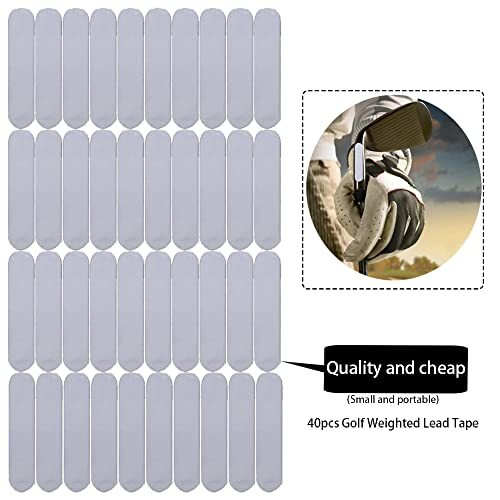 40 Pcs Golf Weighted Lead Tape Strips for Club Woods Irons Putter Heads ...