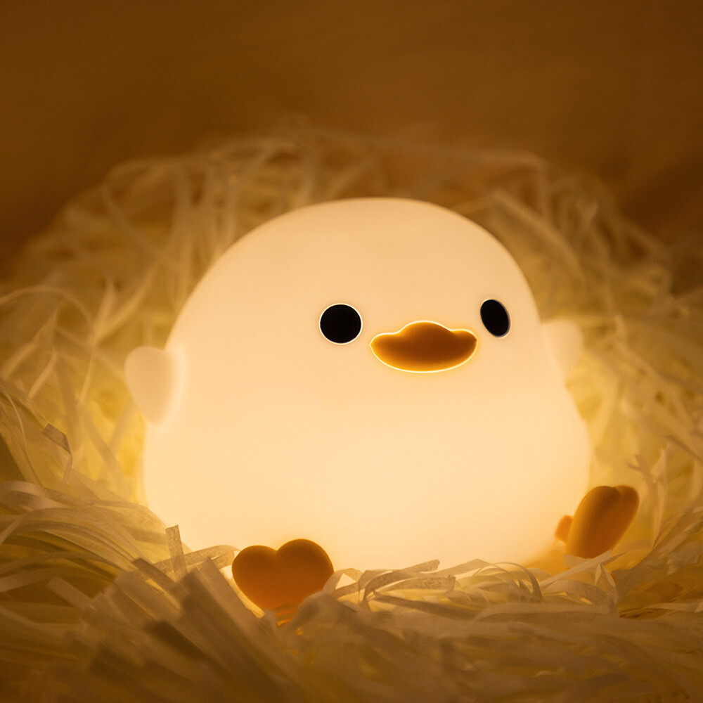 Cute LED Night Light Silicone Squeeze Bedside Table Lamp with Timer ...