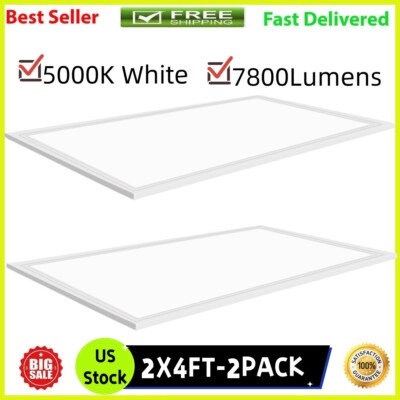 75W 2X4 Ft Led Flat Panel Light Fixture 5000k Office Drop Troffer ...