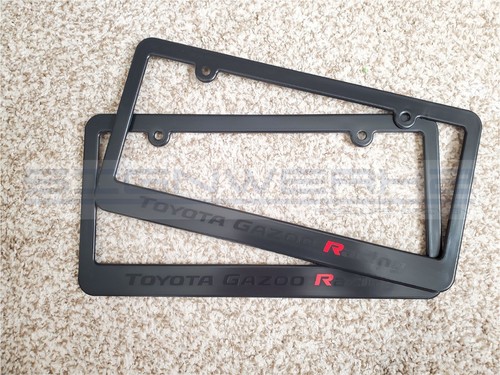 Toyota Gazoo Racing License Plate Frames FT-1 Supra Scion FRS Black ...