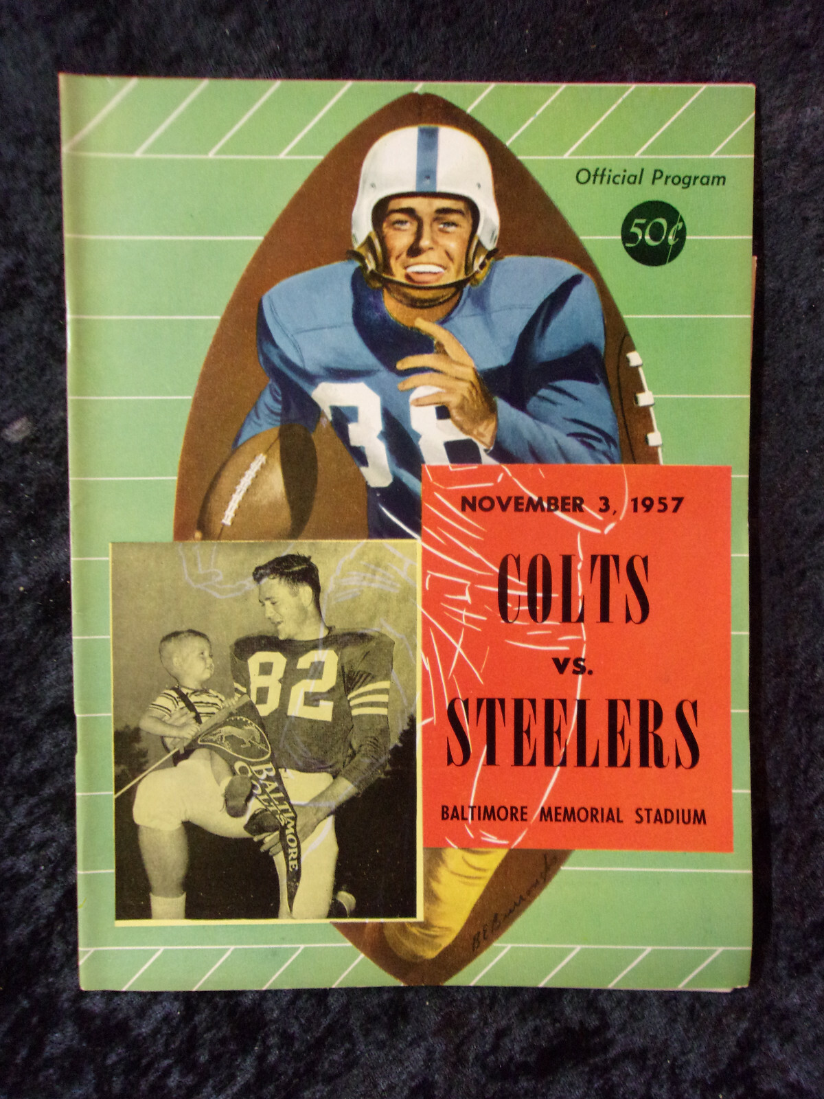 Vintage November 3, 1957 Baltimore Colts vs Pittsburgh Steelers Program ...