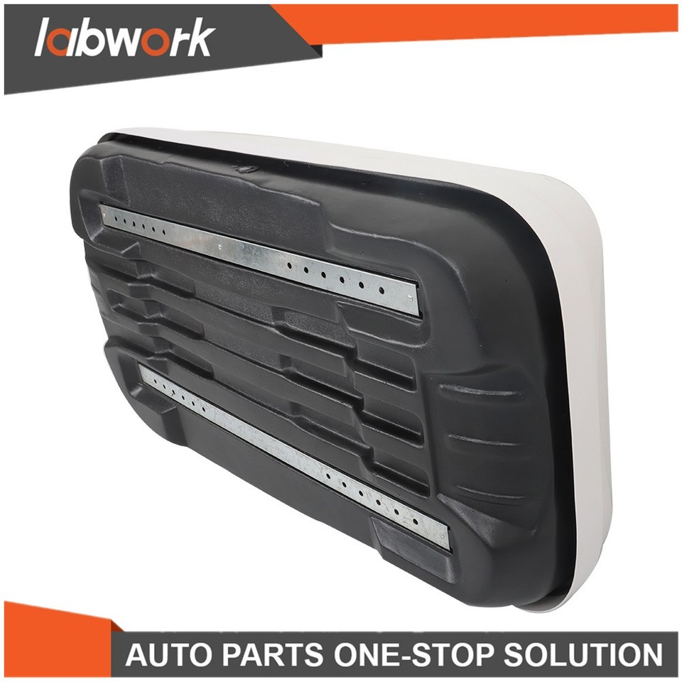 Labwork 14 ft³ ABS Car Roof Top Box Cargo Luggage Carrier 2 Locks White ...