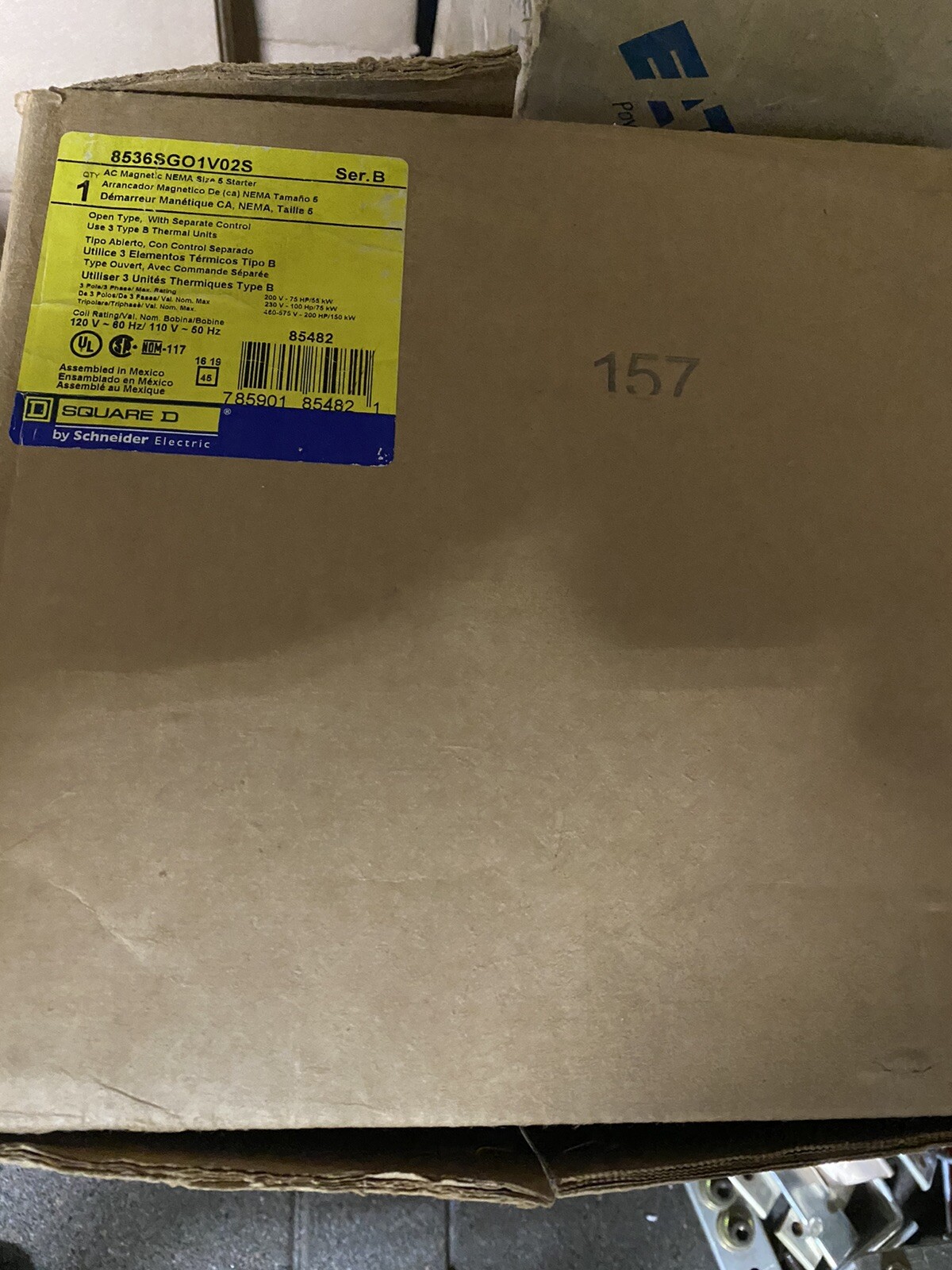 SQUARE D 8536 SGO1 V02 S 110/120V Size 5 Starter 8536 SGO1V02 New | eBay