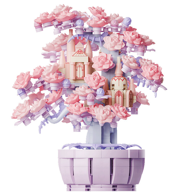 Cherry Blossom Tree Building Set Sakura Bonsai Toy Flower Bouquet ...