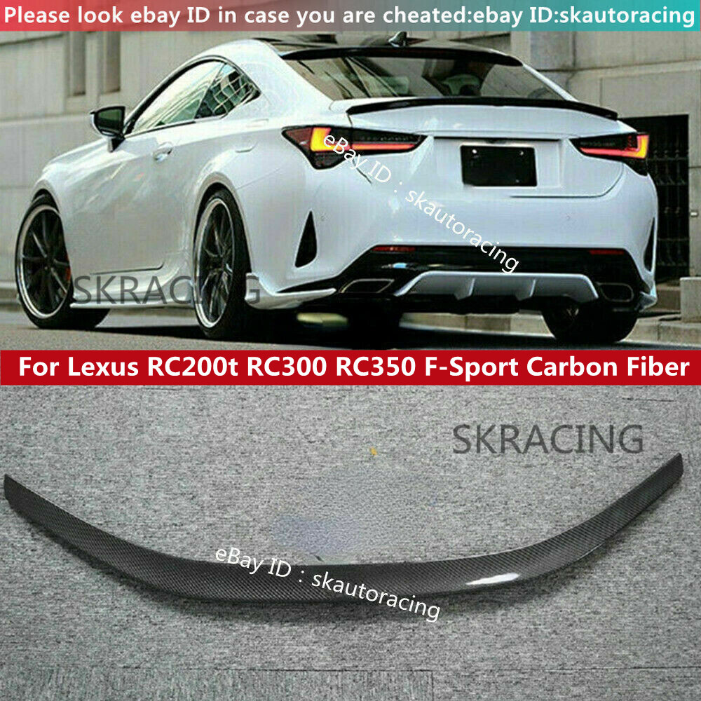 For Lexus RC200t RC300 RC350 F-Sport Carbon Fiber Rear Trunk Spoiler ...