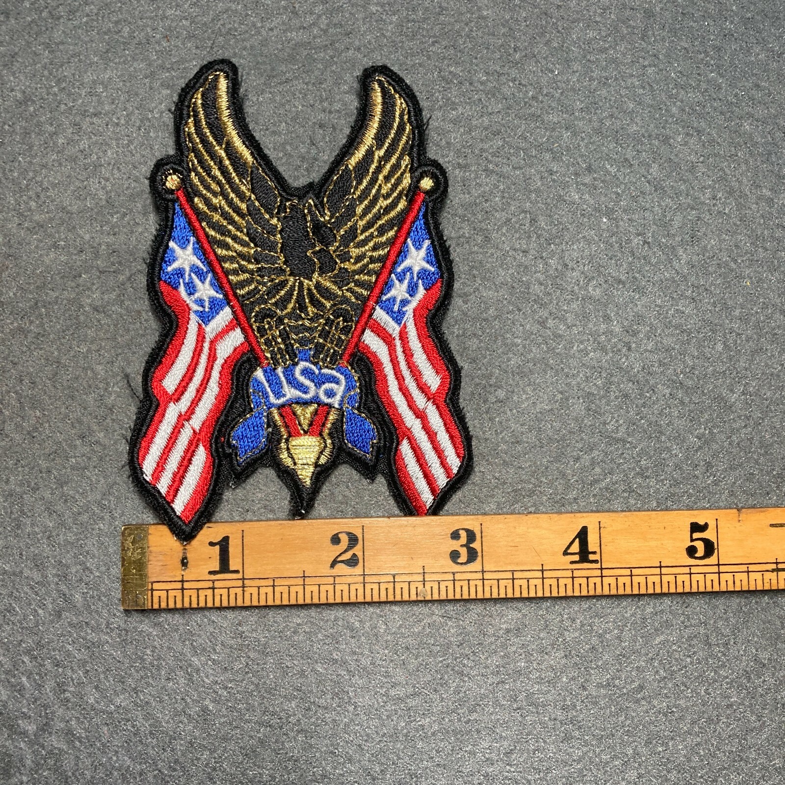 USA United States Of America Flag Eagle Patch American Crossed Flags ...