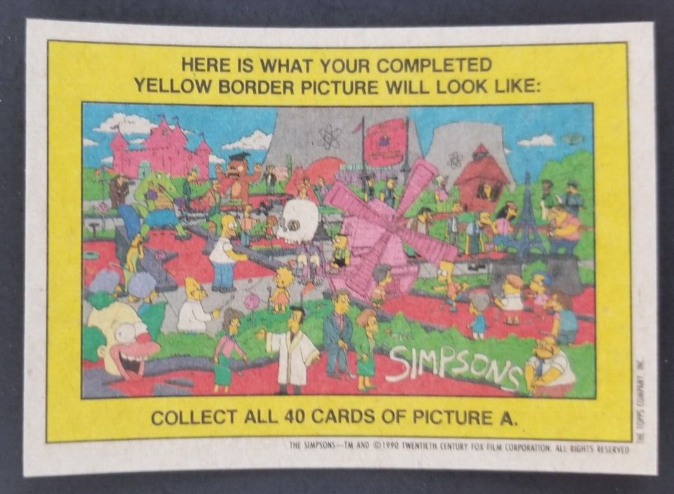 Simpsons 1990 TV Show Cartoon Topps Card #25 (NM) | eBay