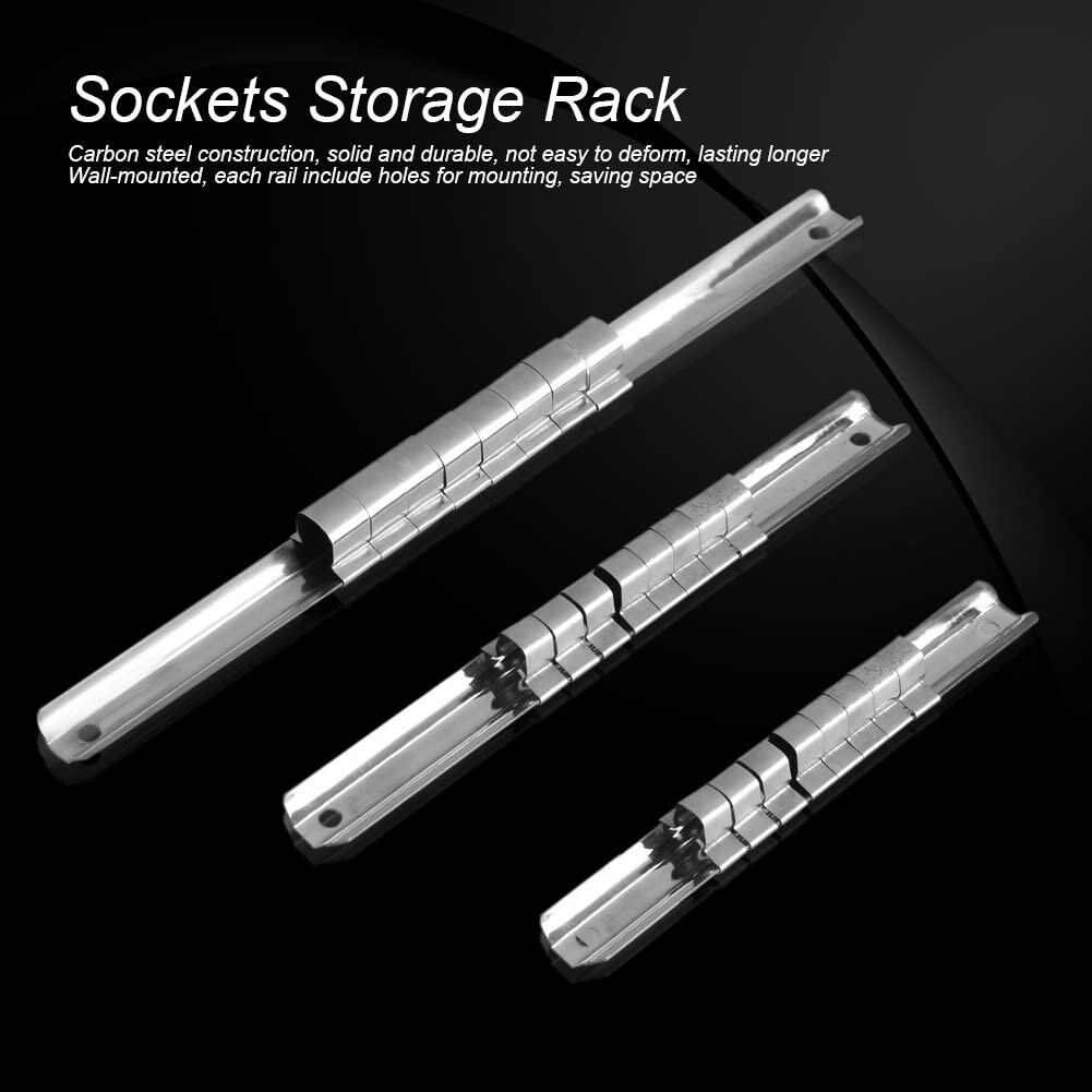 (1/4 Inch)Carbon Steel 8 Socket Rack Storage Holder And Organizer ...