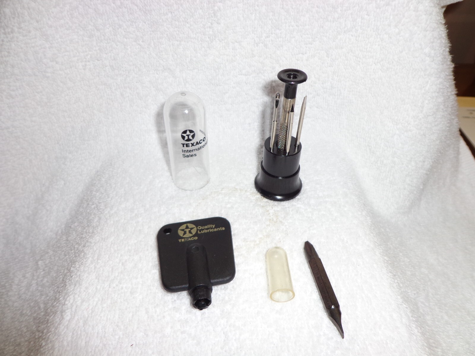 Set of Screw Drivers from Texaco--Eye Glass and dual slot and Phillips ...