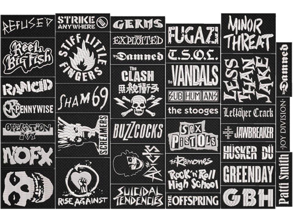 Punk Rock full EMBROIDERY flat 10pcs/Lot Random Mix Sew-On Patches | eBay