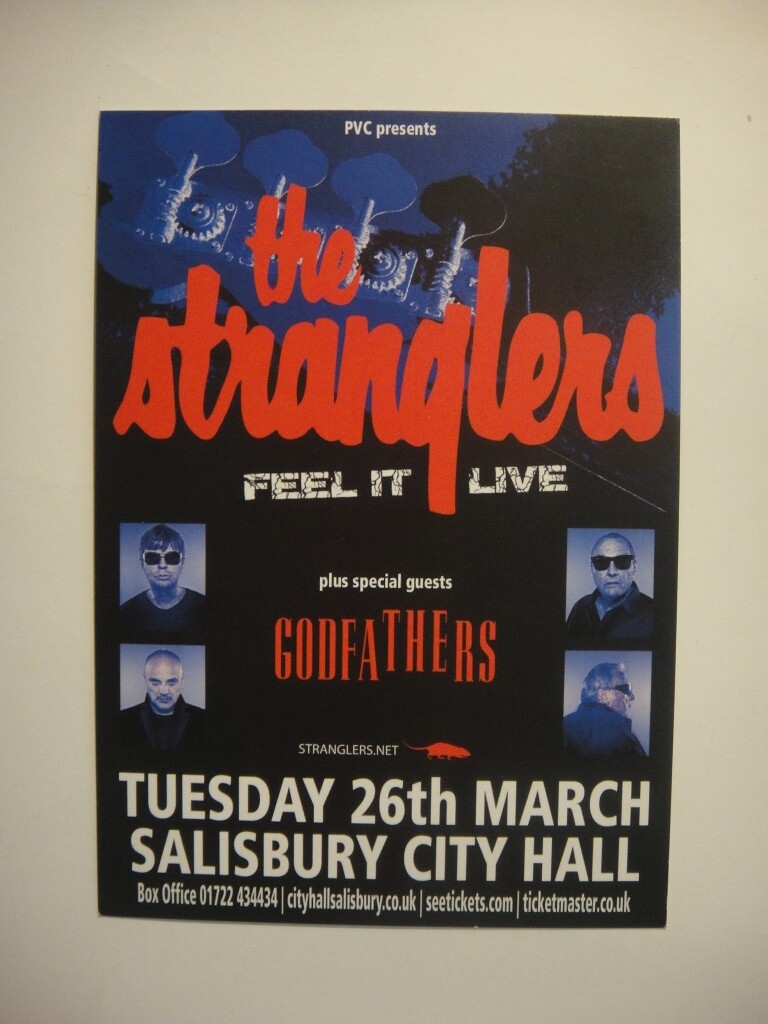 The STRANGLERS A6 FLYER - SALISBURY CITY HALL - 2013 FEEL IT LIVE TOUR ...