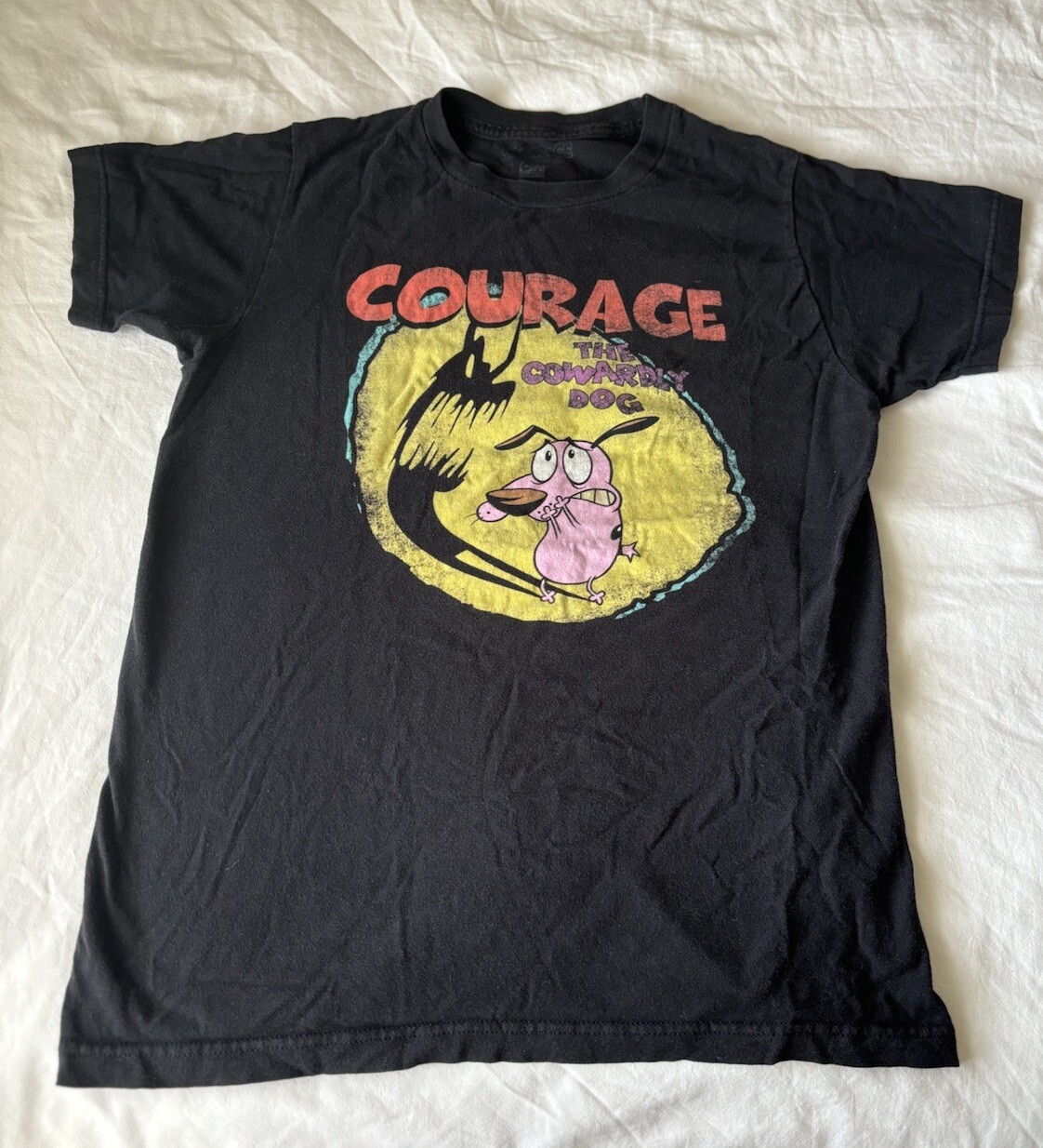 Courage The Cowardly Dog Monster Shadow T-Shirt Vinta… - Gem