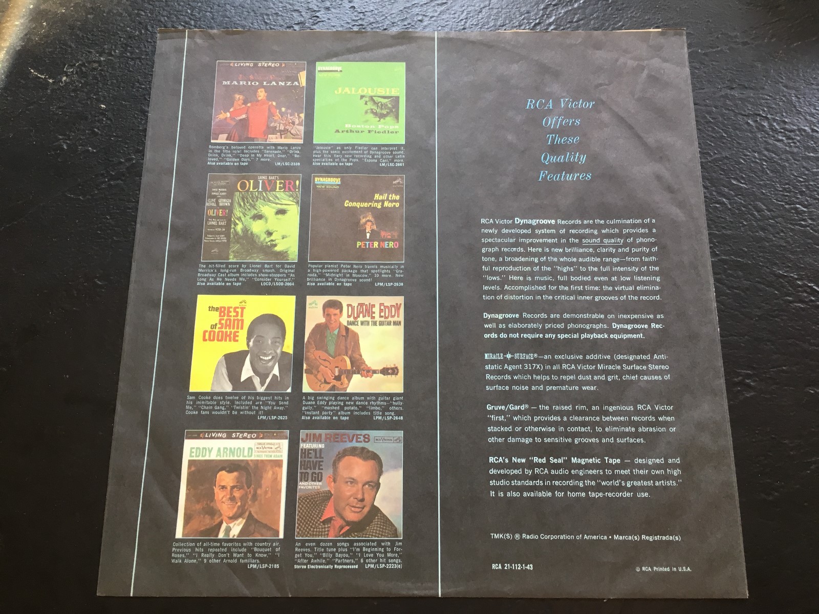 RCA Victor Records Inner Sleeve for LP albums 21-112-1-43A VG+ | eBay