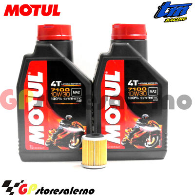 TAGLIANDO OLIO + FILTRO MOTUL 7100 10W30 TM RACING 400 EN F ENDURO 4T ...