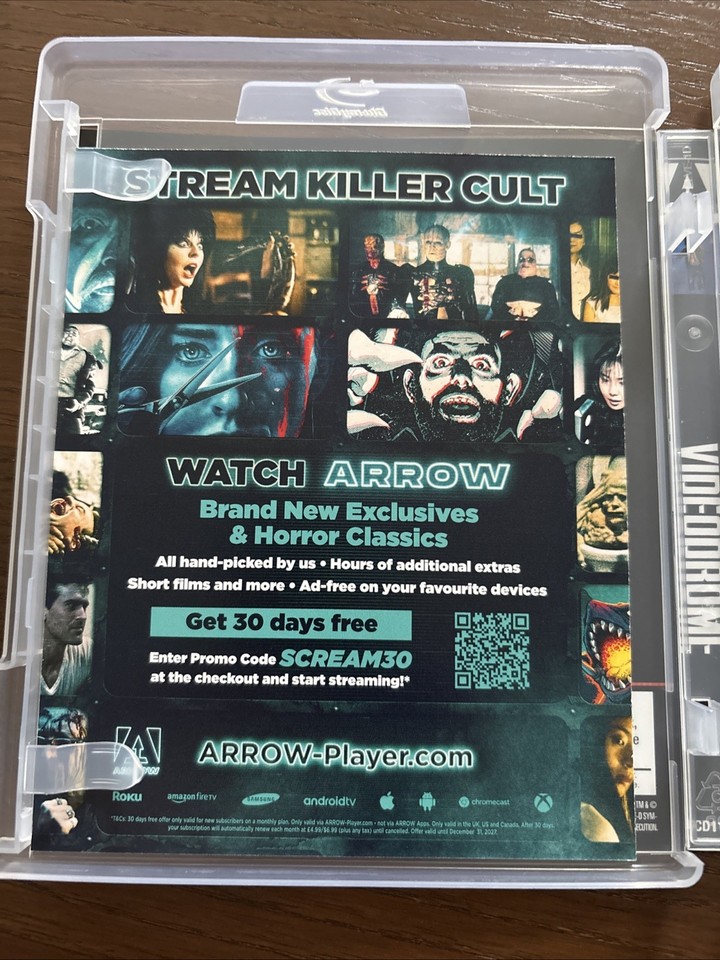 Videodrome Bluray Starring James Woods, Debbie Harry, David Cronenberg ...