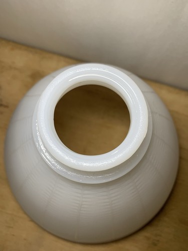 Vtg. 8" Milk Glass 2 1/4" Fitter Torchiere Diffuser Lamp Shade Vertical ...