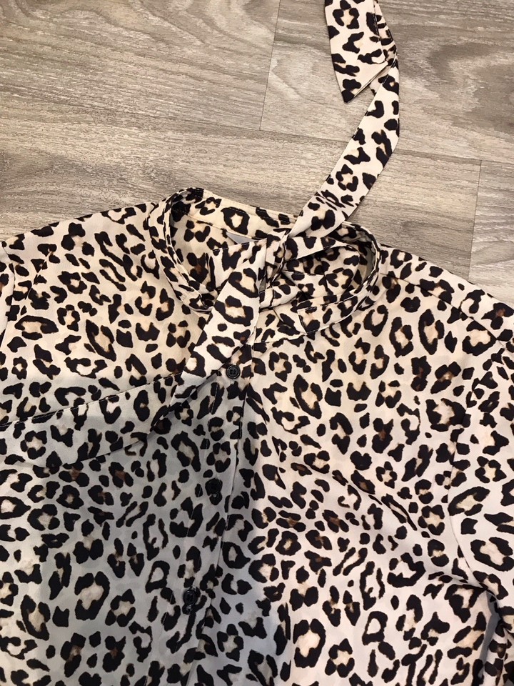 H&M Ladies multicoloured leopard print blouse UK size 10 | eBay UK