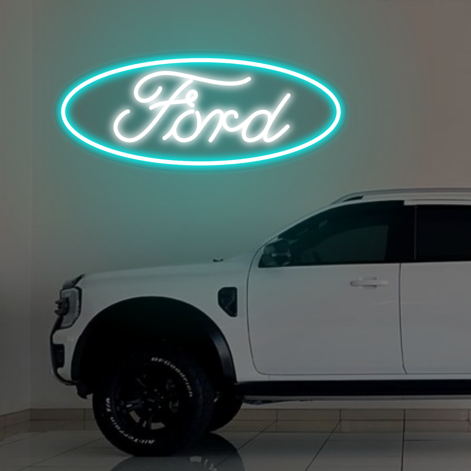 Ford neon sign, Ford led sign, Ford logo sign, Garage neon sign, Car ...
