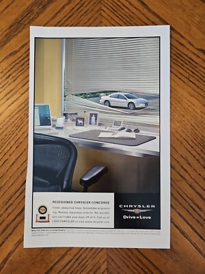 Vintage Chrysler Magazine Print Ad Concorde 2001 | eBay