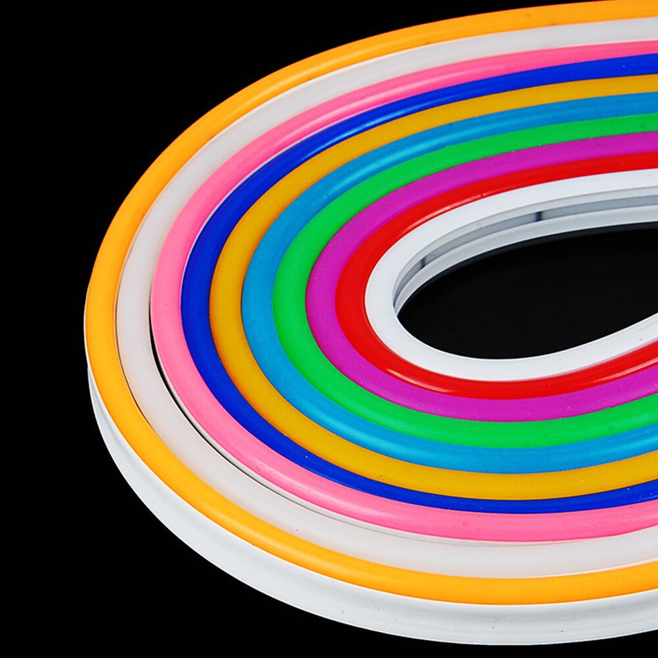 1M 2M 3M 5M 12V Flexible Sign Neon Lights Silicone Tube LED Strip with ...