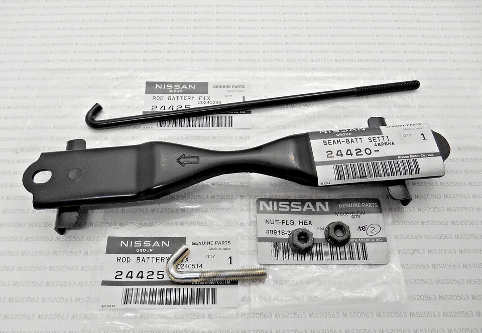 Infiniti G35 G37 Q50 Q60 Genuine Battery Hold Down Bracket Rods and ...