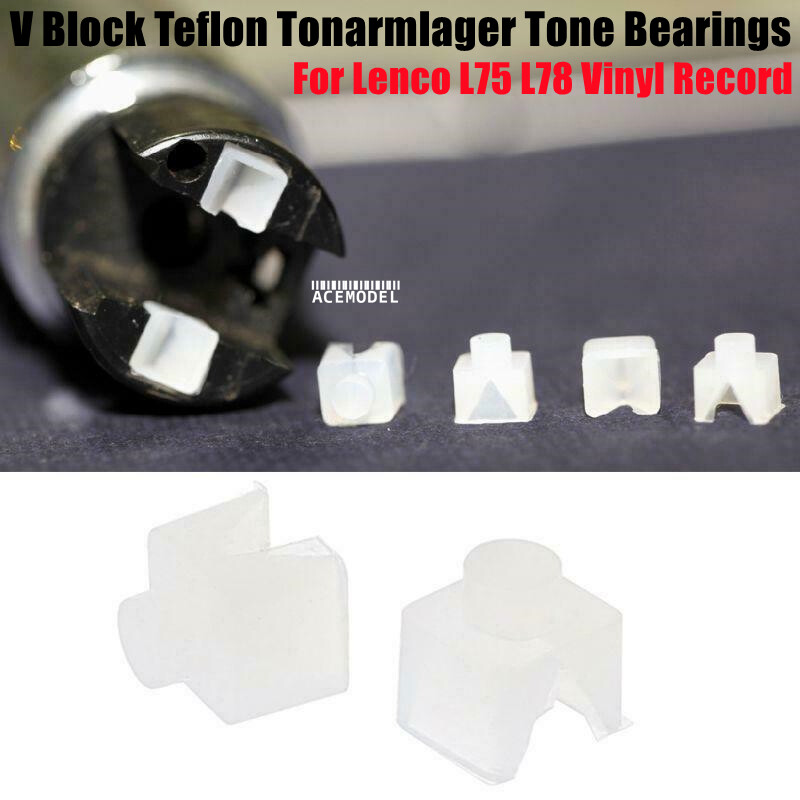 2PCS/Set V Block Silicone Tonarmlager Tone Bearings for Lenco L75 L76 ...