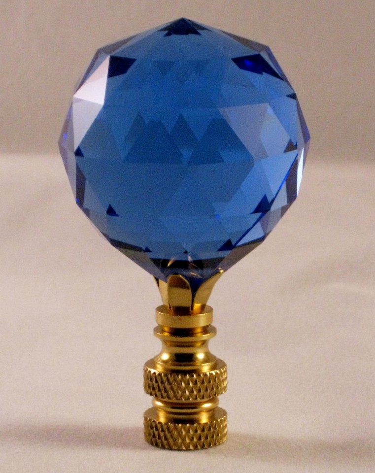LAMP FINIAL-STUNNING LEADED CRYSTAL LAMP FINIAL-SKY BLUE | eBay
