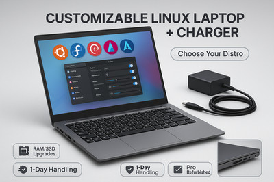 CUSTOMIZABLE LINUX BASED OPERATING SYSTEM LAPTOP WITH A CHARGER FOR ...