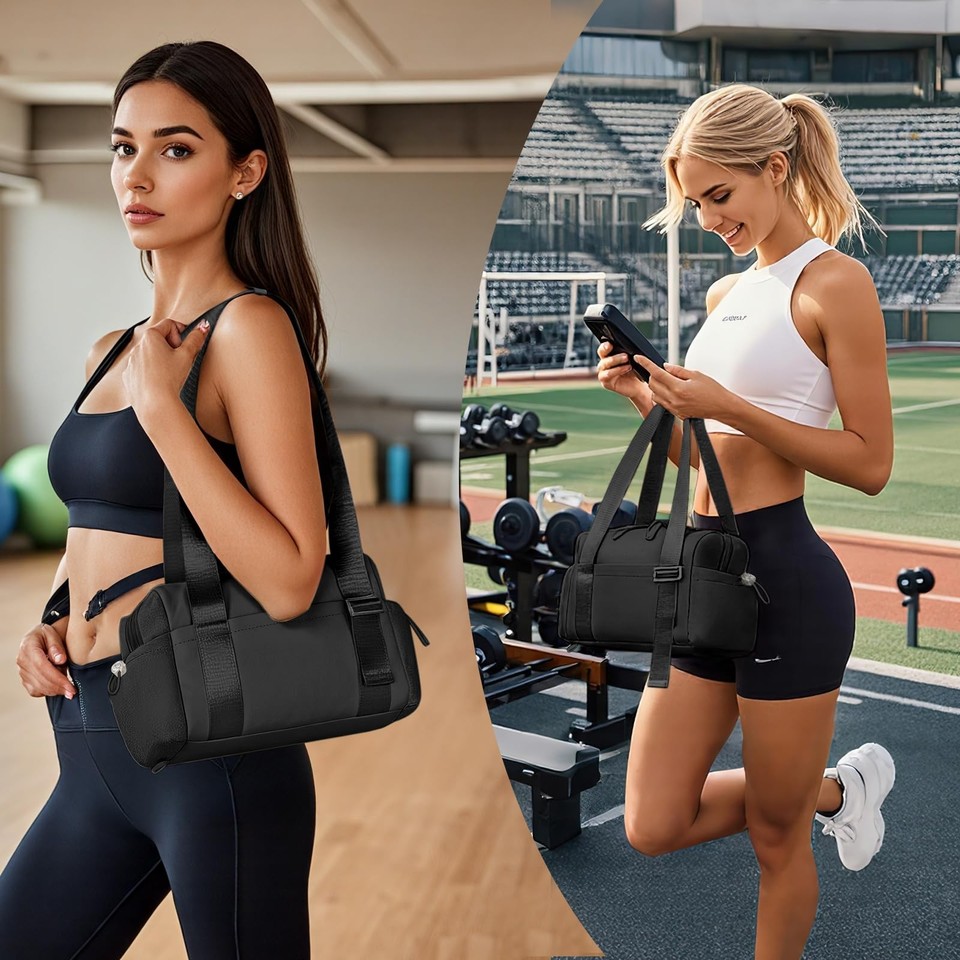 Small Gym Bag for Women - Mini Gym Duffle Bag 4 PCS Set with Wet ...