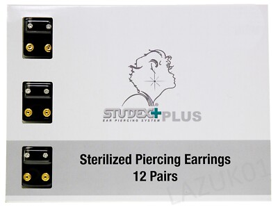 STUDEX PLUS EARRINGS 12 x Pairs STERILE & SEALED Select Option | eBay