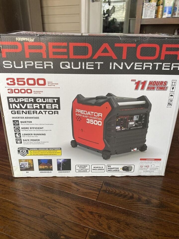 PREDATOR 3500 Watt Generator Super Quiet Inverter for Home RVs Camping ...
