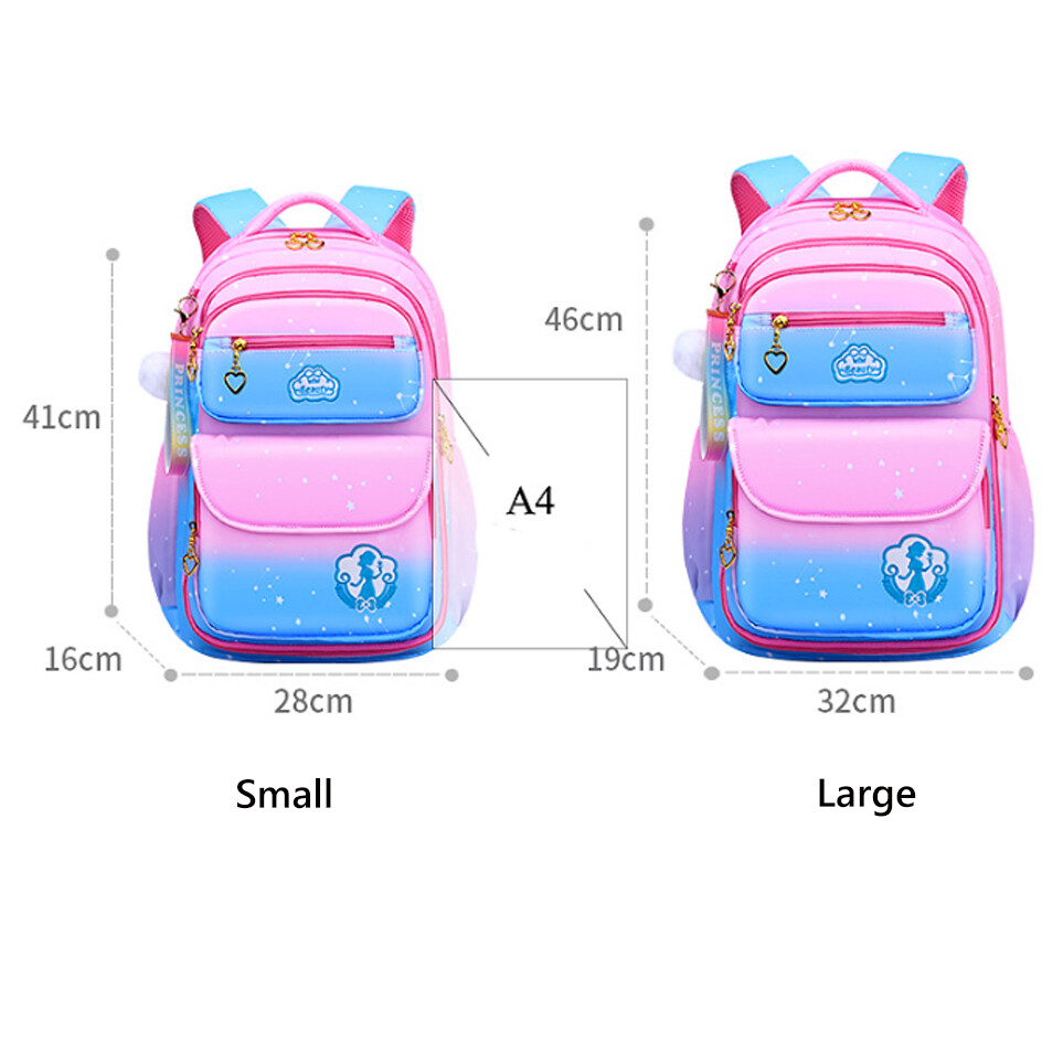 New Gradient Backpack For Girls Boys Pink School Bags Kids Satchels ...