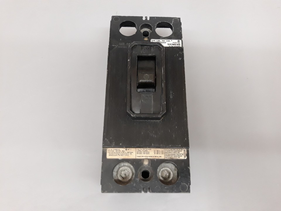 Siemens QJ22B150 150 Amp 2 Pole Main Circuit Breaker ITE 150A 2P | eBay
