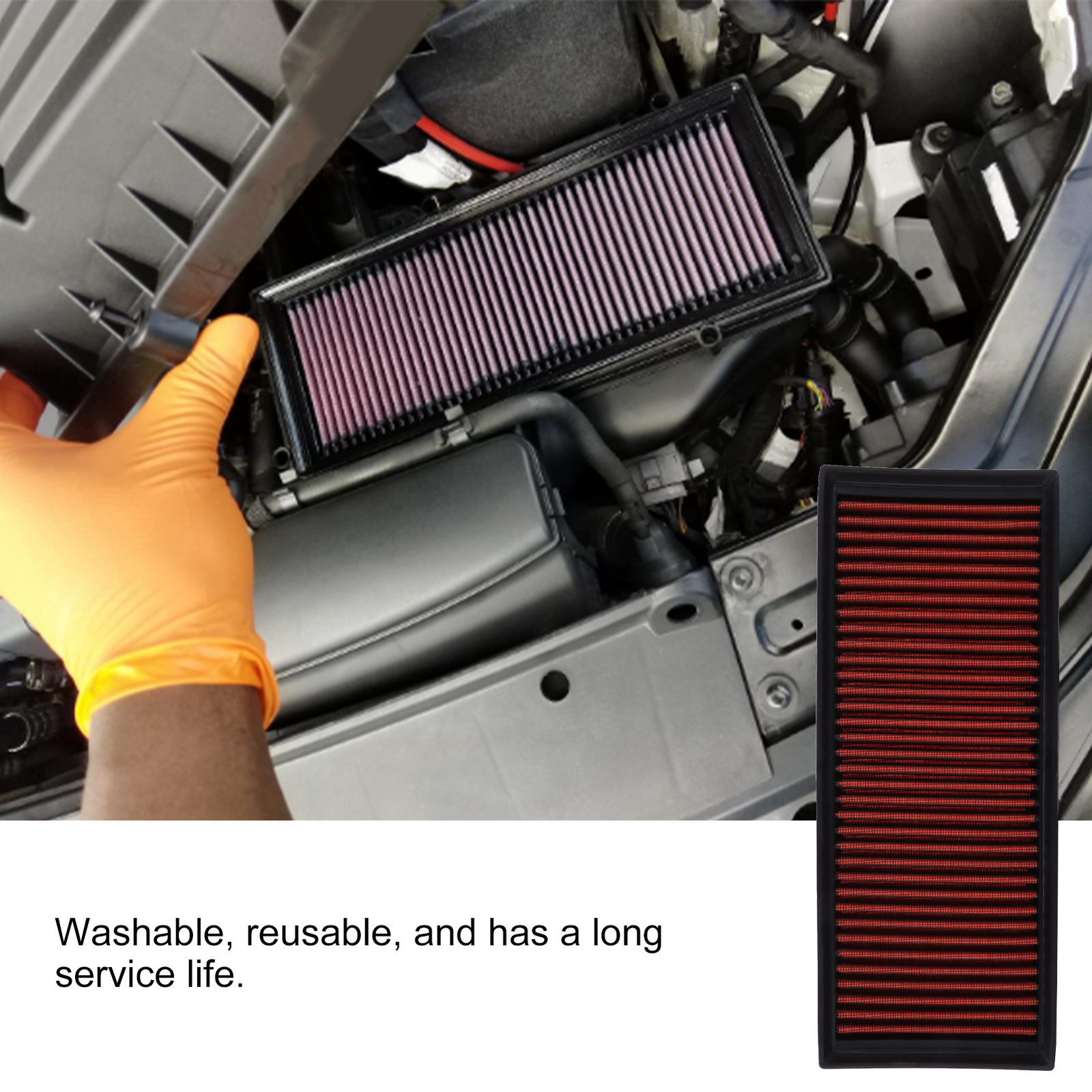 *Engine Air Filter Cleaner HighFlow Washable Reusable 332865 For A3 Q3 ...