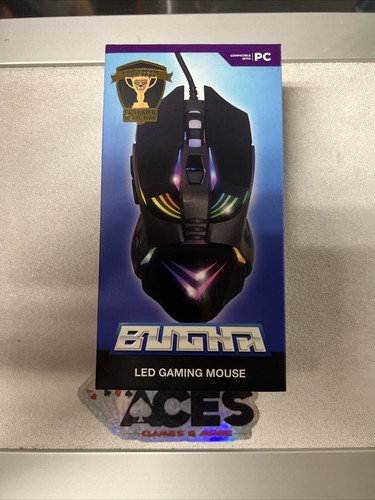 Bugha LED Gaming Mouse World Cup 7 Key 7200 DPI USB Wired PC Black for ...