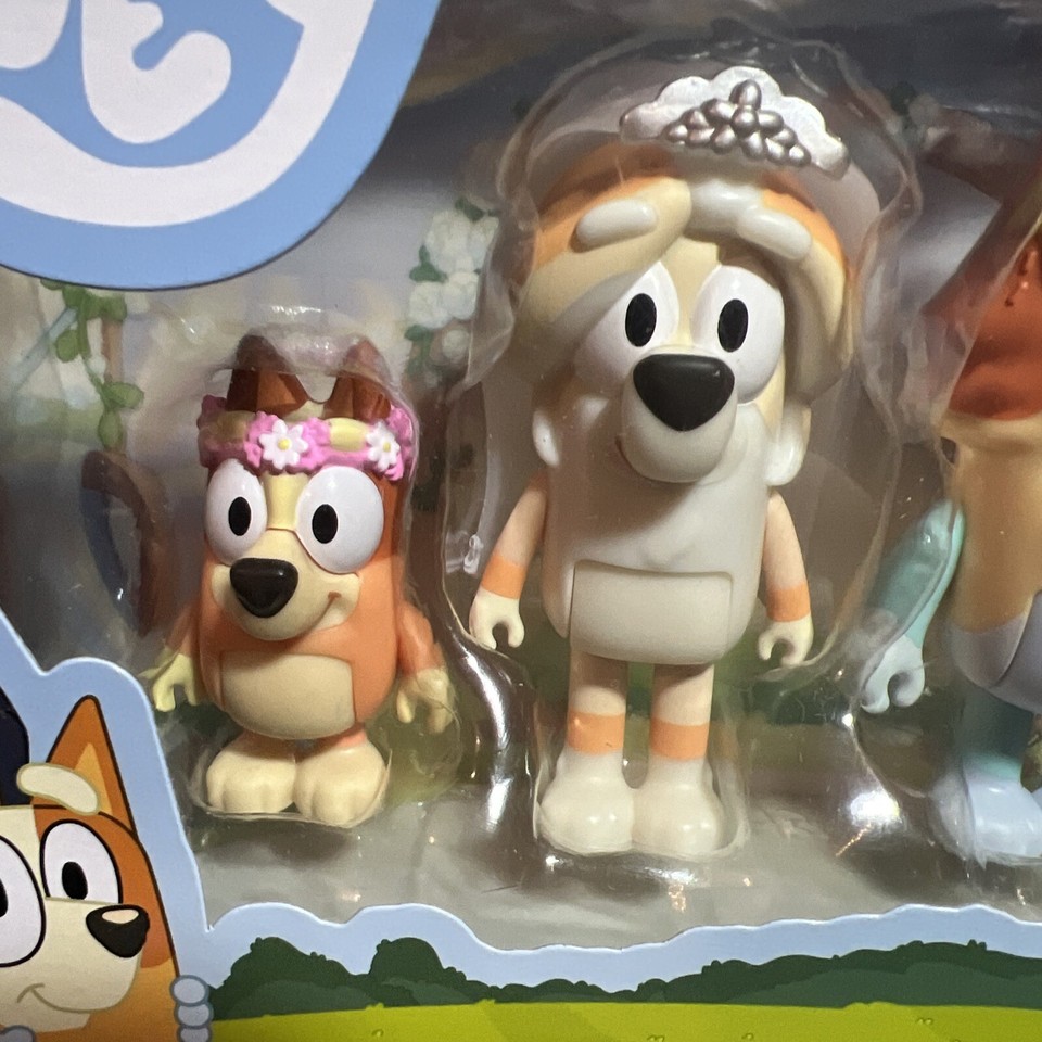 Bluey & Friends - Wedding Time 4-Pack - Uncle Rad Aunt Frisky Flower ...