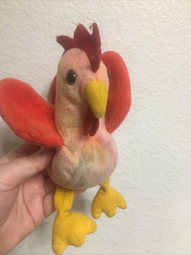 Ty Beanie Babies Strut The Rooster Multicolor 1996 Stuffed Animal Plush ...