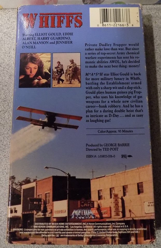 Whiffs - OOP VHS Elliot Gould Eddie Albert Jennifer O'Neill | eBay