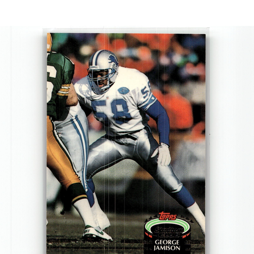 George Jamison #264 1992 Topps Stadium Club Detroit Lions Football Card ...