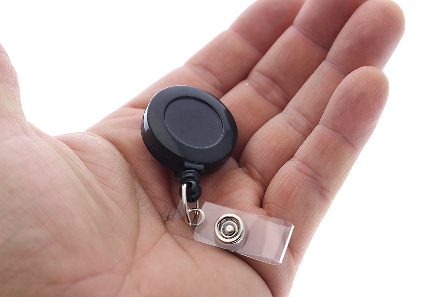 Bulk 25 Pack - Premium Retractable ID & Key Card Badge Reels with Belt ...
