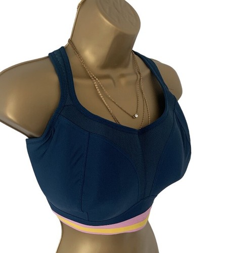 Panache Teal Blue Sports Bra Non Wired Moulded Cups High Impact Size ...