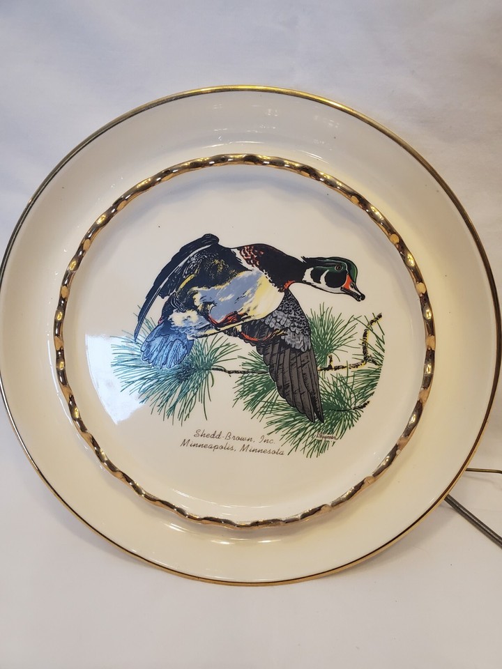 Louis Raymer Vintage Hand Painted Wood Duck Ashtray Trinket Bowl ...
