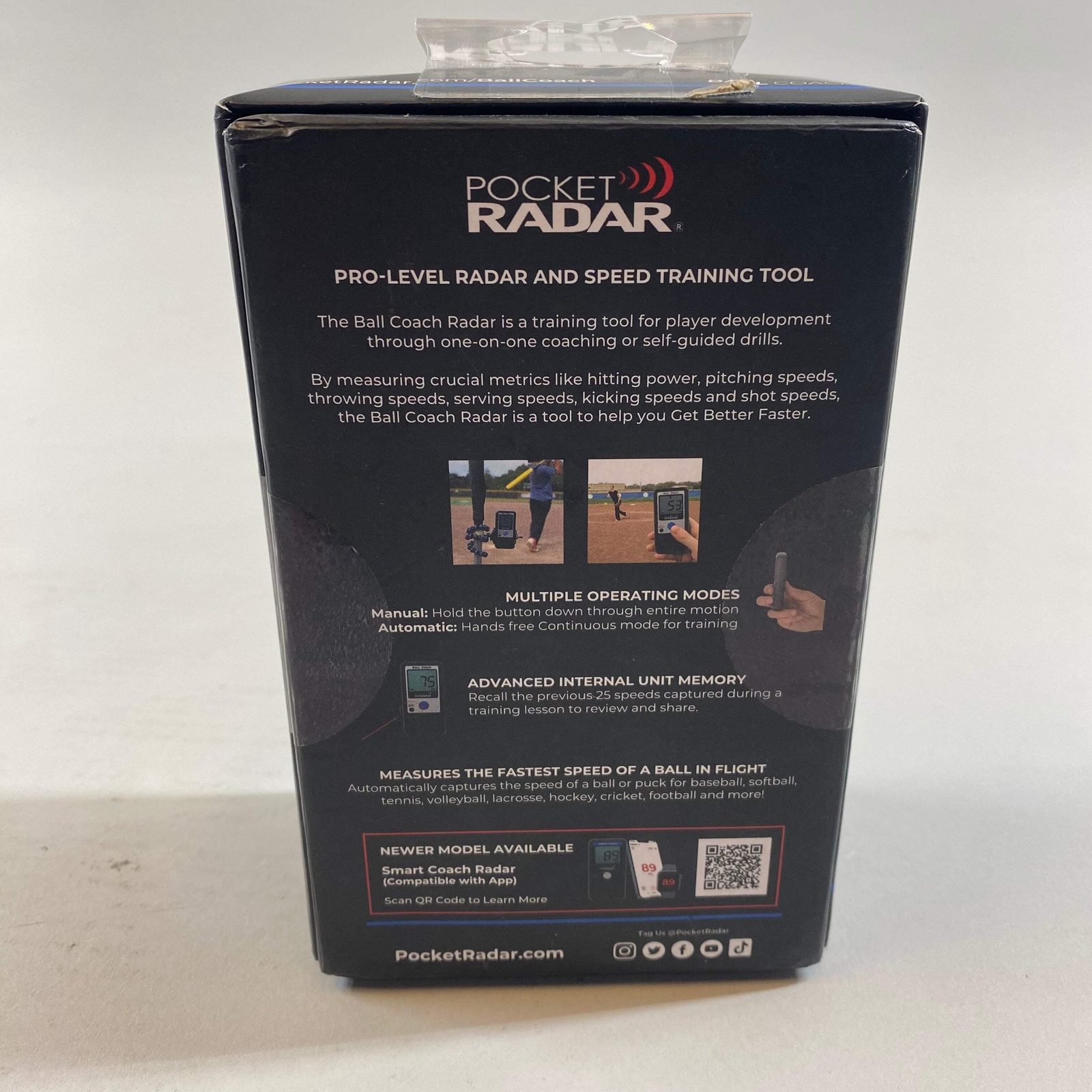 Pocket Radar PR1000-BC Ball Coach Pro-Level Speed Training Tool for ...