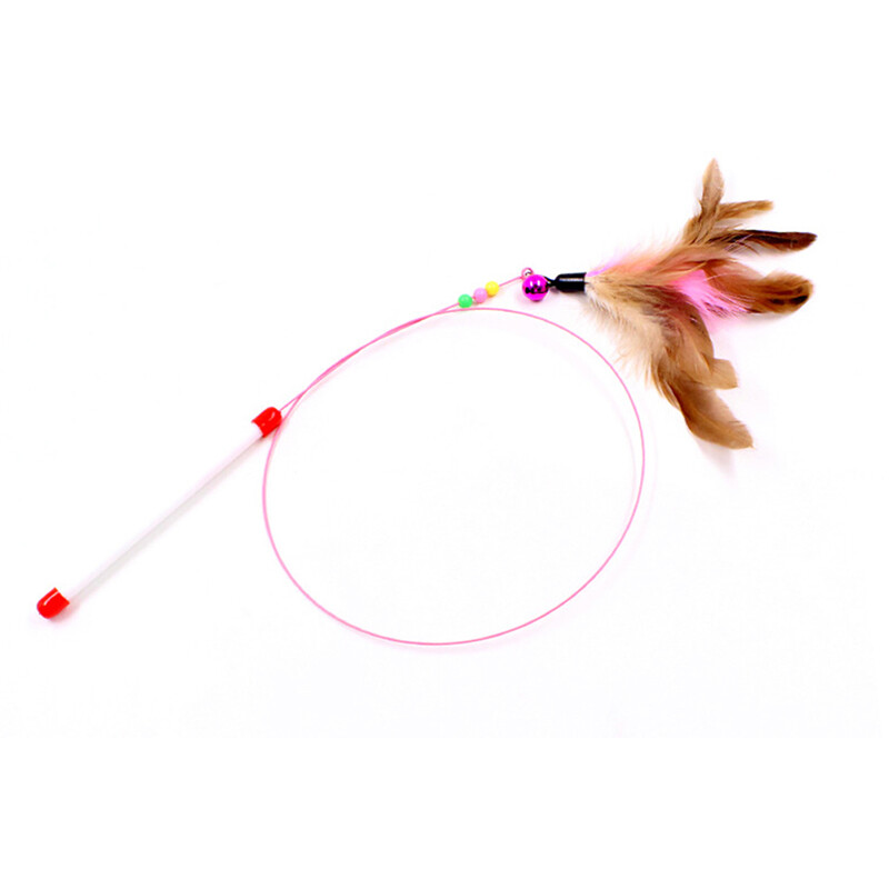 Funny Cat Stick Cat Toy Pet Toy With Feather Bells Funny Cat Pole Pet ...