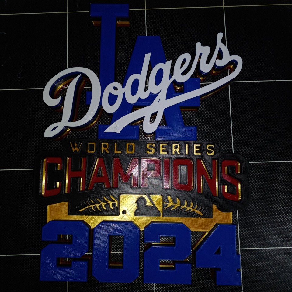 8 Inch LA DODGERS 3D 2024 WORLD SERIES CHAMPIONS PLAQUE STAND OR WALL ...