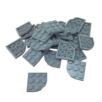 30 NEW LEGO Plate Round Corner 3 x 3 BRICKS Light Bluish Gray | eBay